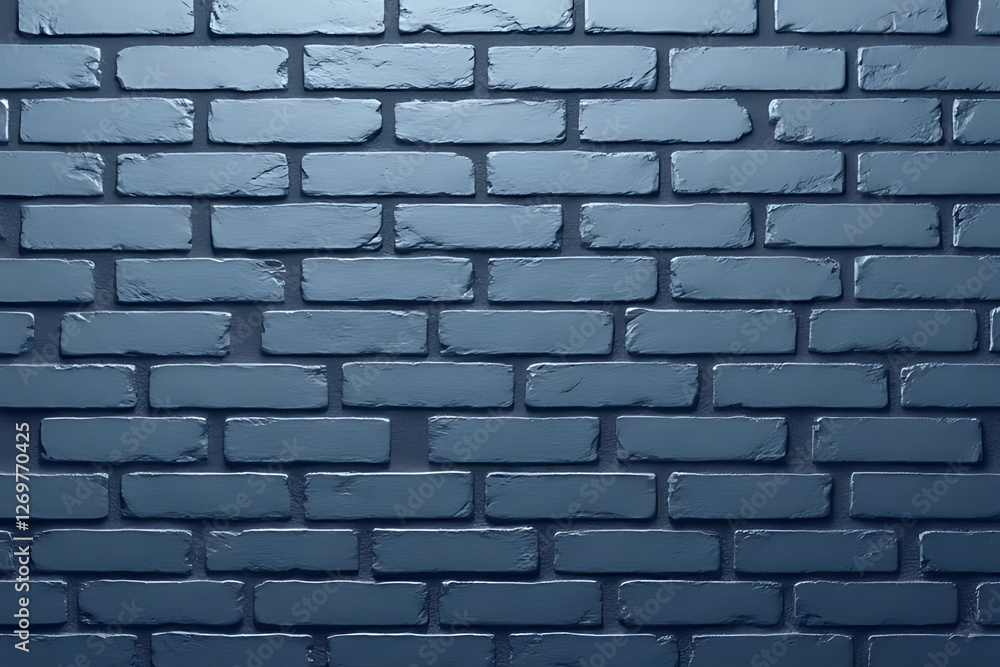 textured blue brick wall with glossy finish, creating modern and ...