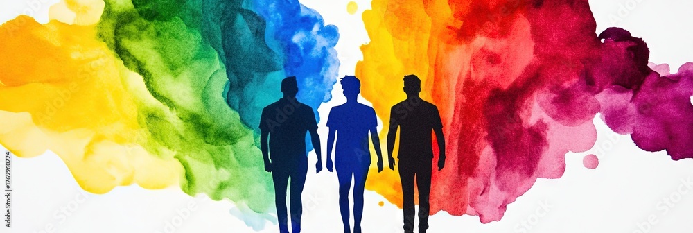 LGBTQIA propaganda image with full spectrum of rainbow colors Stock ...