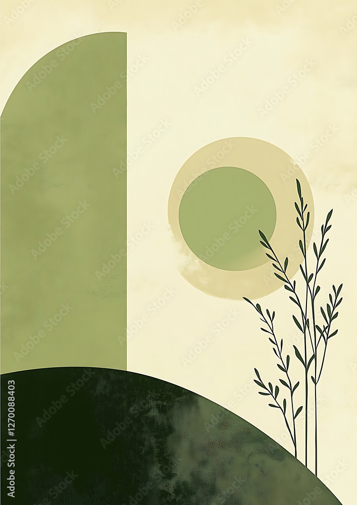 simple sage green wall art simple shapes patterns good for canvas ...