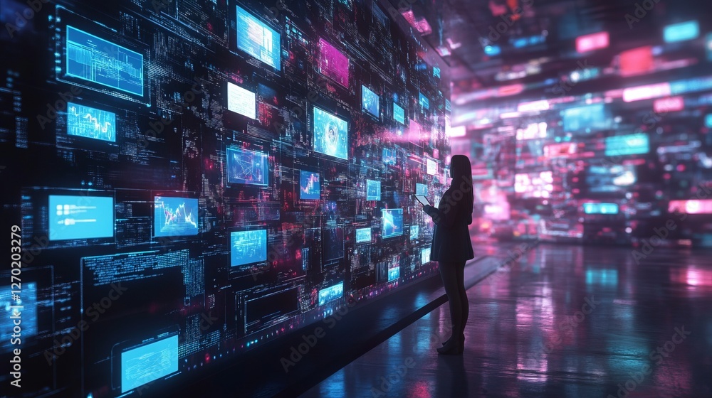 Programmatic advertising and media buying platform concept – 3d ...