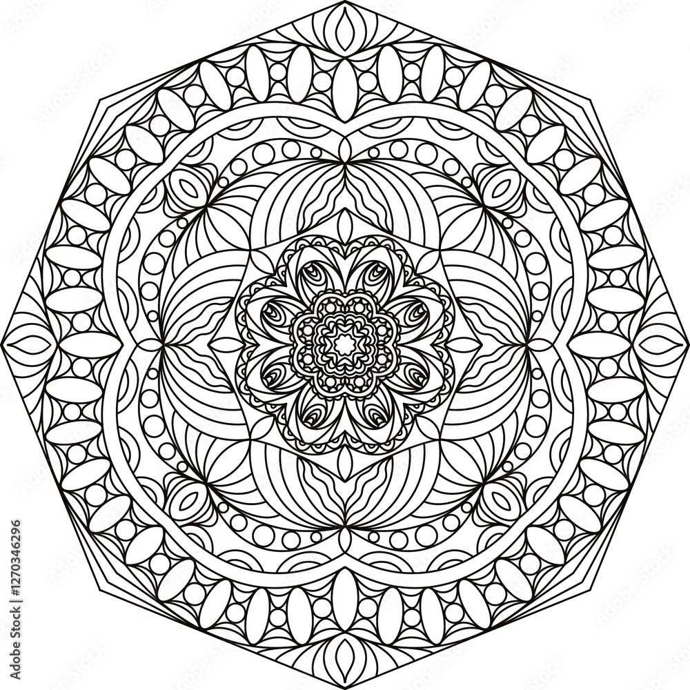 Simple Line Drawings, Line Drawings for Painting Practice, Mandala ...
