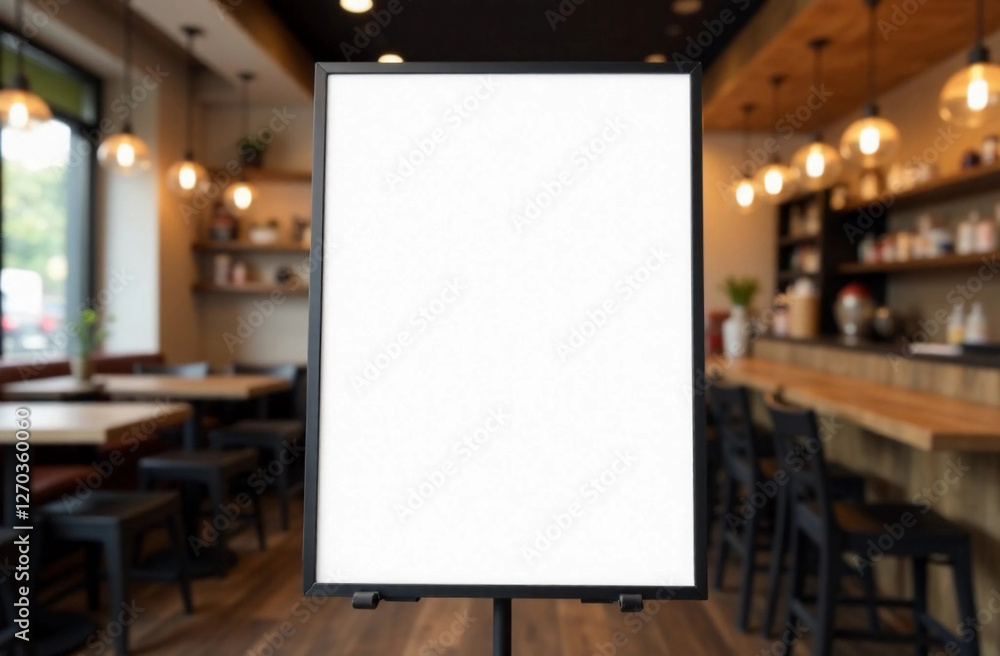 Restaurant menu board. Blank empty menu mockup in a restaurant Stock ...