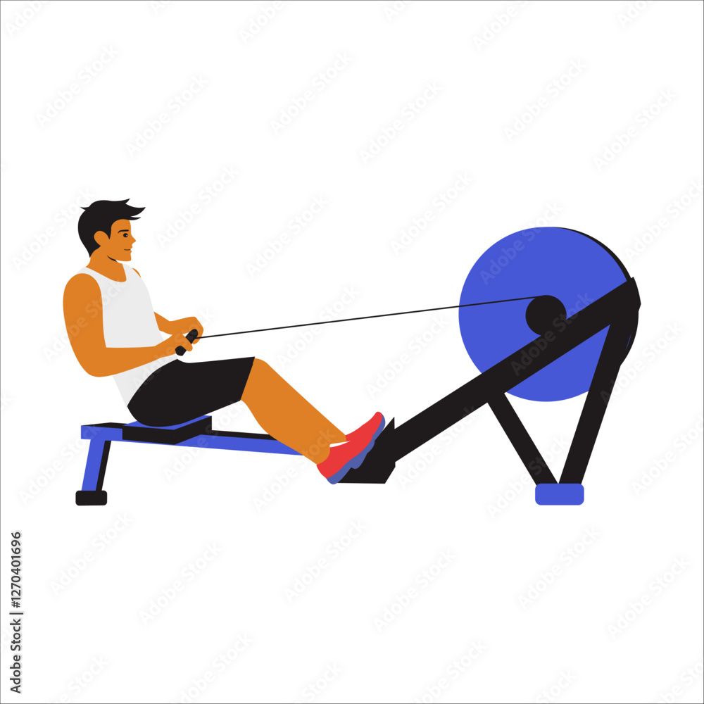 man doing a Seated Cable Row Workout, demonstrating proper posture and ...