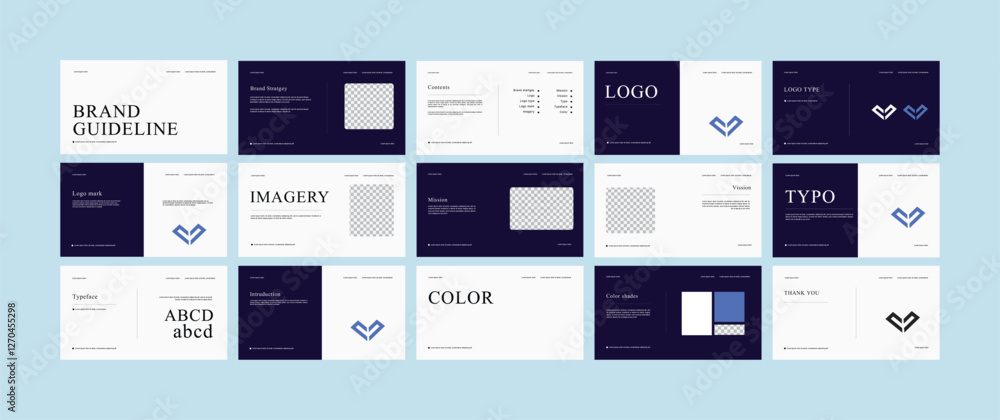 Brand identity design template. Brand guidelines templates. Logo and ...