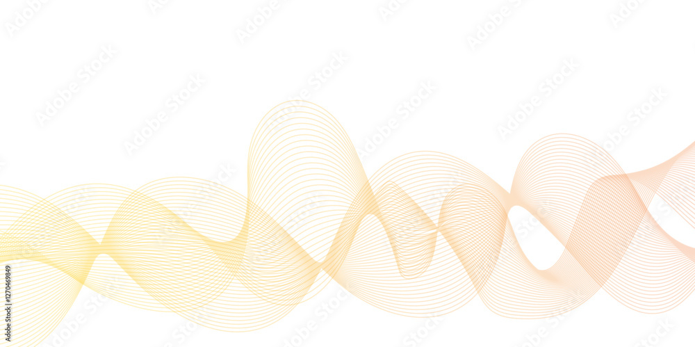 Abstract wavy orange lines background. Modern template abstract design ...
