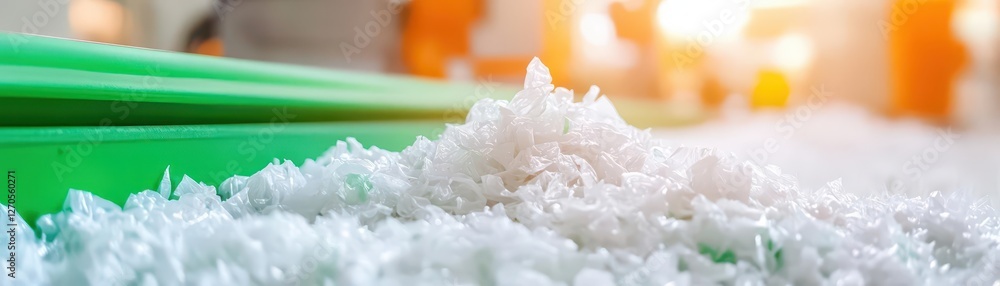 Plastic bag recycling process, industrial machines sorting and ...