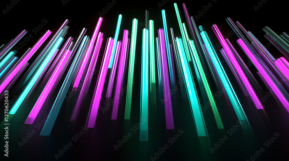 Dynamic light installation display urban space digital art nighttime ...