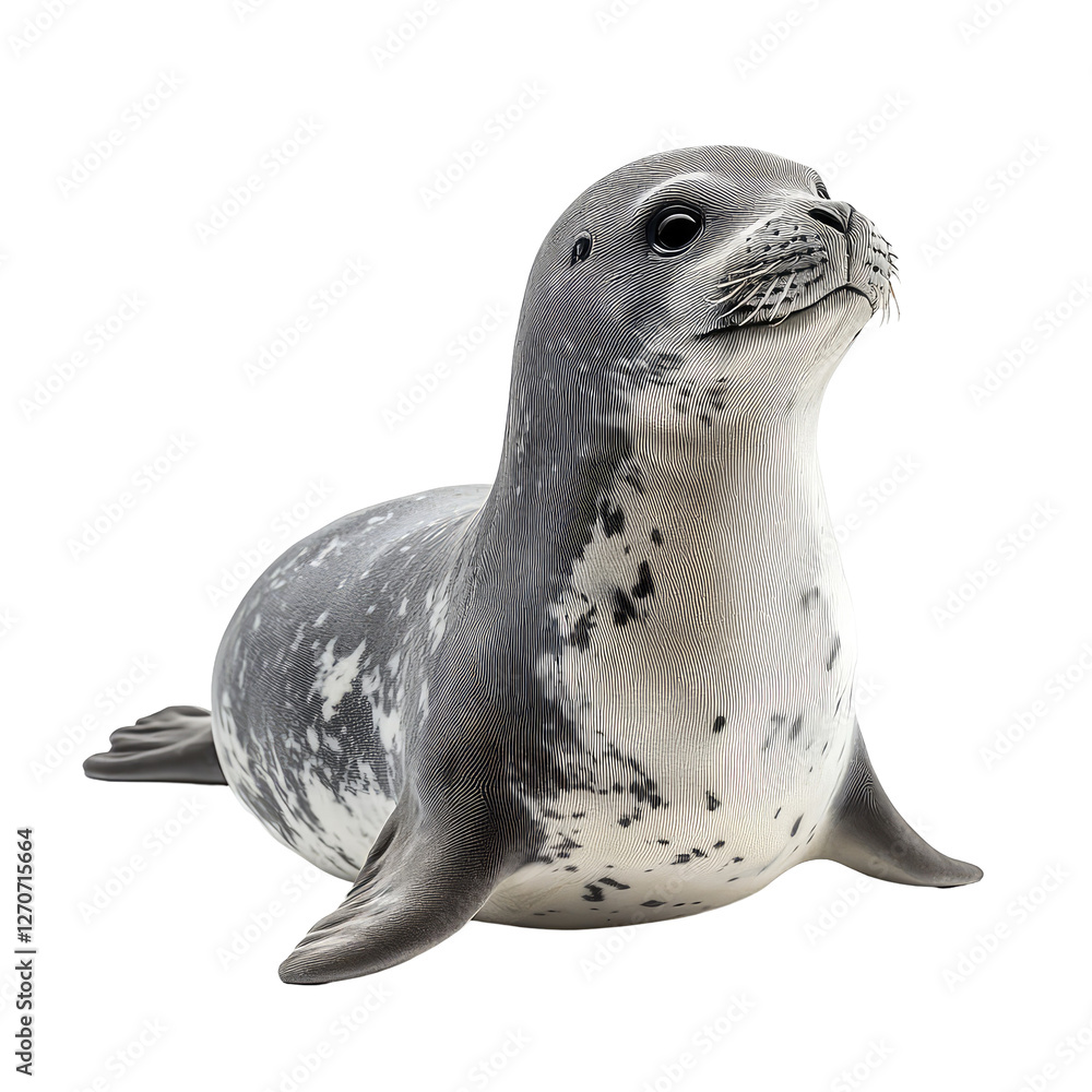 Soft Toy Weddell Seal Side View Cut Out with No Shadow for Creative Use ...