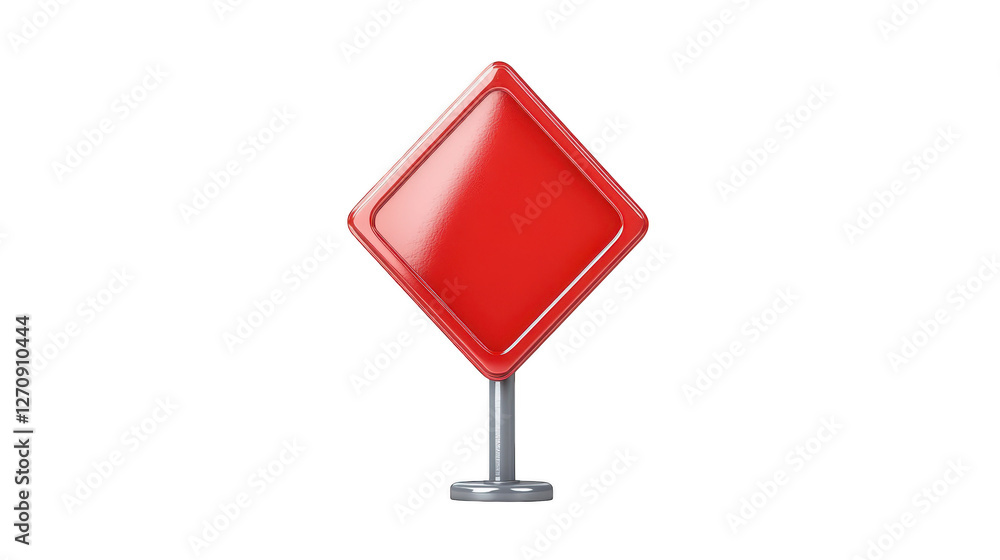 Striking red traffic sign against black background, visual guide for ...