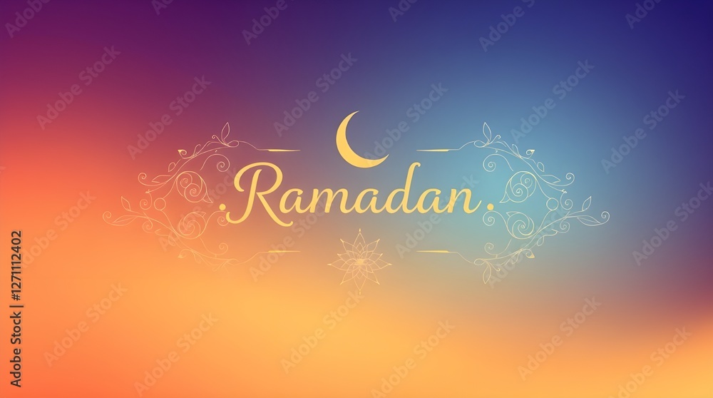 Beautiful Ramadan greeting card design with a soft color palette. Stock ...