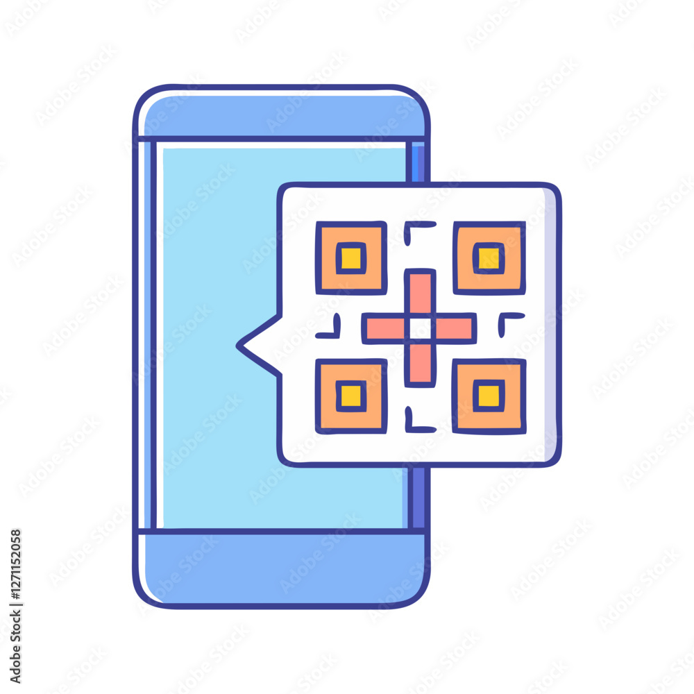 qr code icon, qr code vector illustration-simple illustration of qr ...
