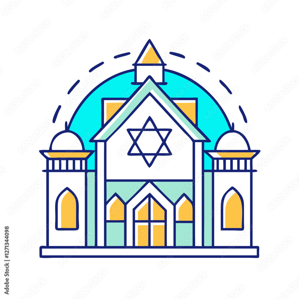 synagogue icon, synagogue vector illustration-simple illustration of ...