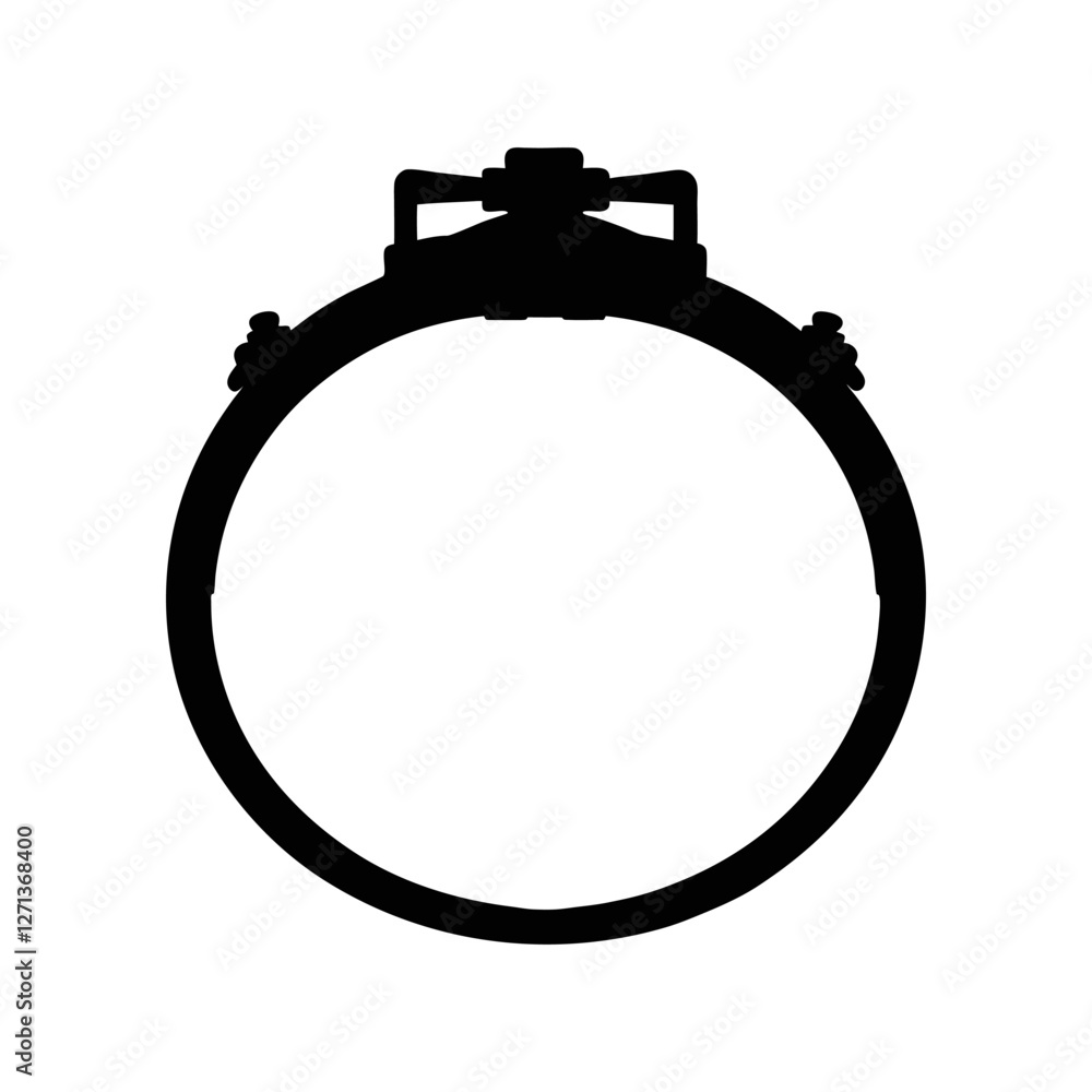 Embroidery hoop silhouette isolated on transparent background Stock ...
