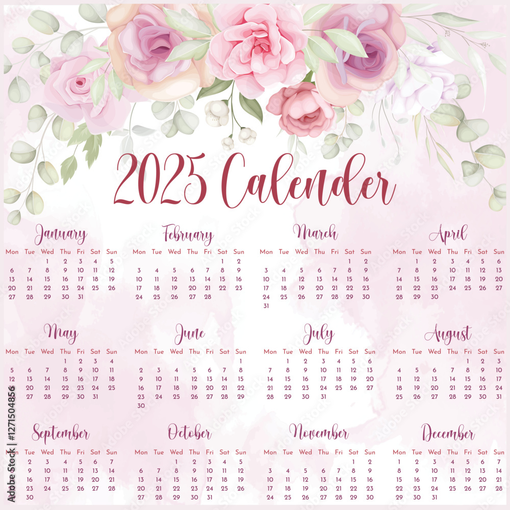 2025 Calendar template. 2025 Calendar. 2025 annual calendar template ...