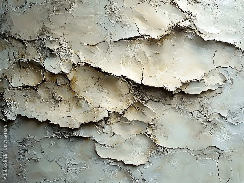 Abstract Cracked Plaster Wall Texture With Detailed Rough Surface ...