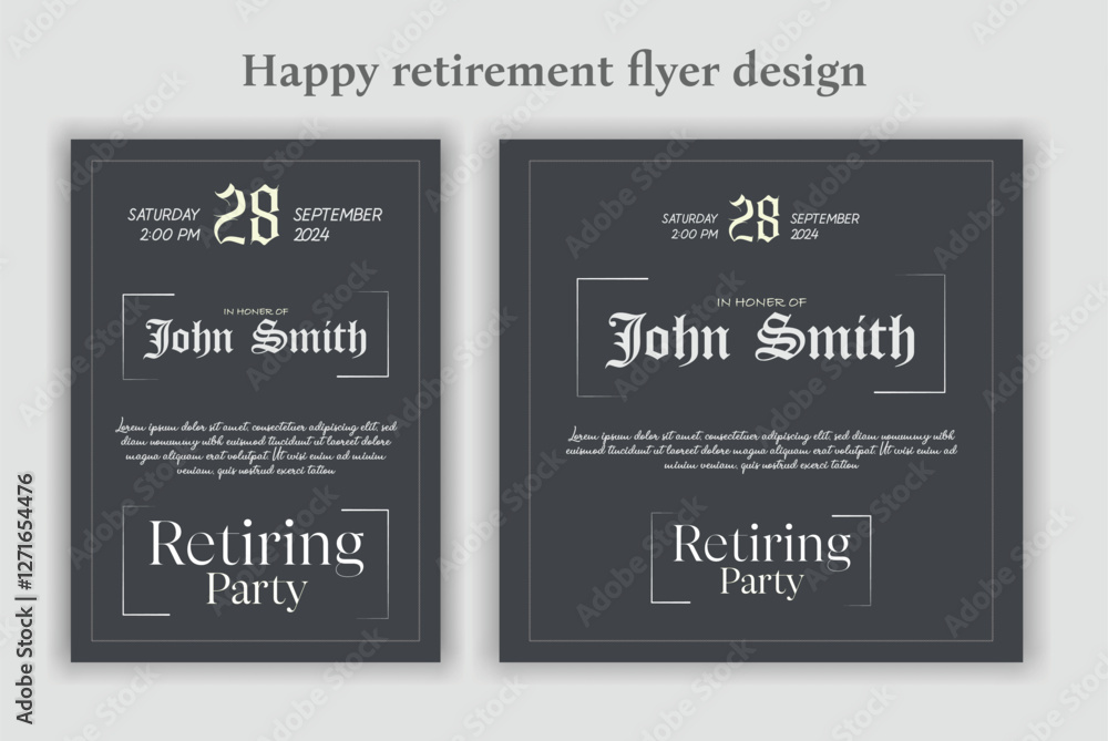 Retirement Flyer Design Template. Retirement Party Invitation Layout ...