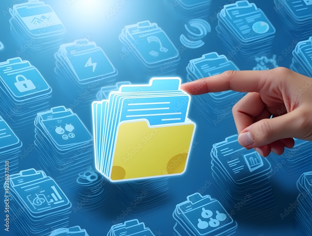 Business files and folders storing in document management system DMS ...