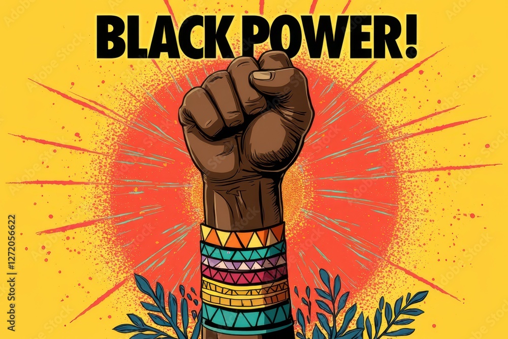 black power is a symbol of black people's power Stock Illustration ...
