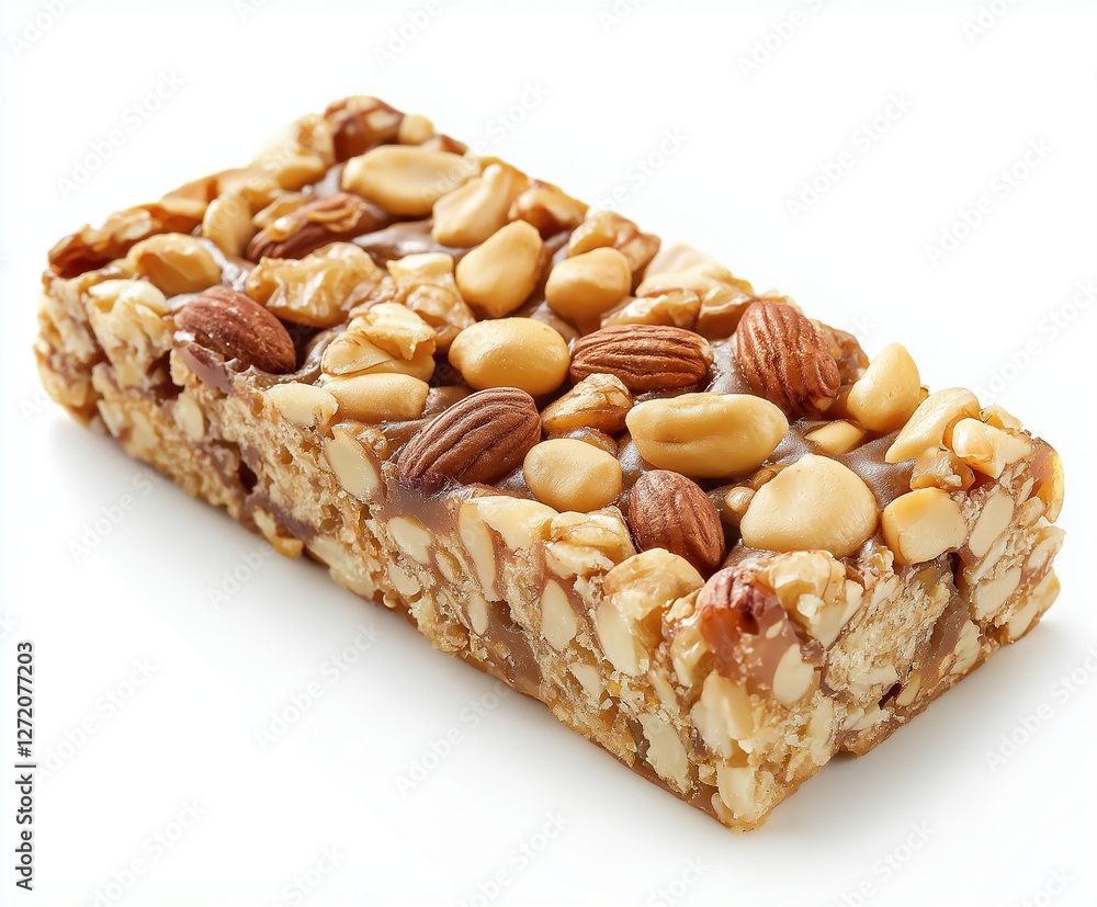 peanut bar in white background no almond or no other nuts only peanut ...
