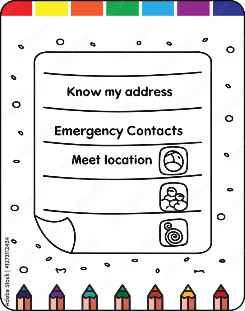 Easy Earthquake Coloring Page for Preschoolers Simple and Engaging ...