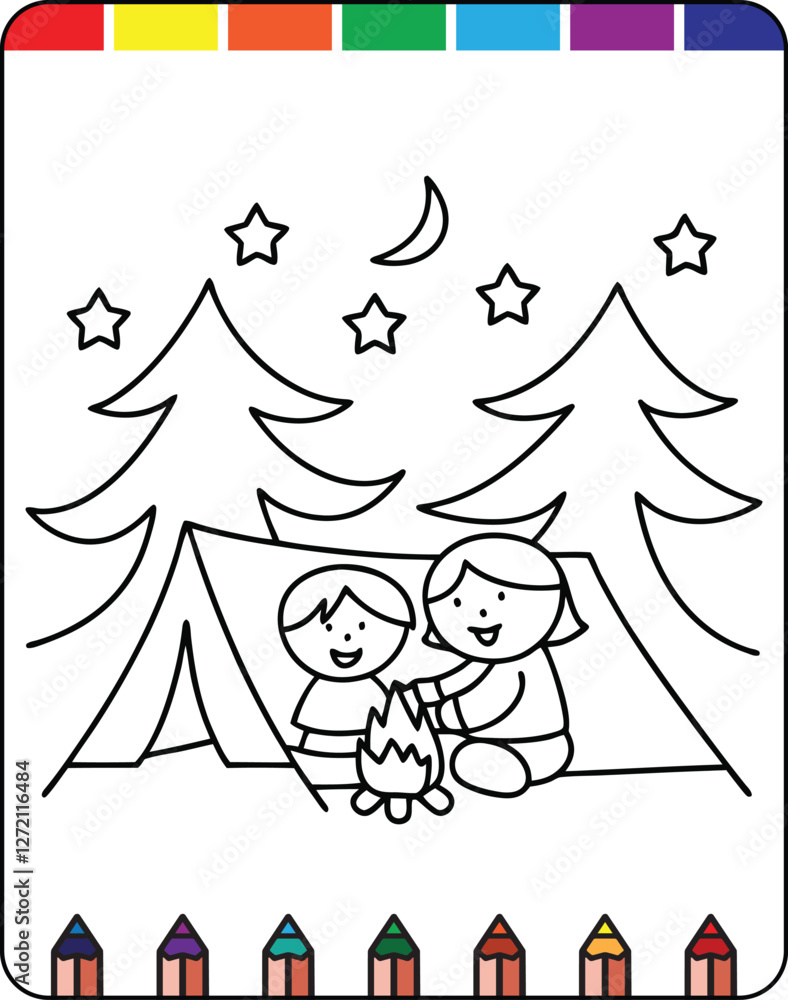 Easy Earthquake Coloring Page for Preschoolers Simple and Engaging ...