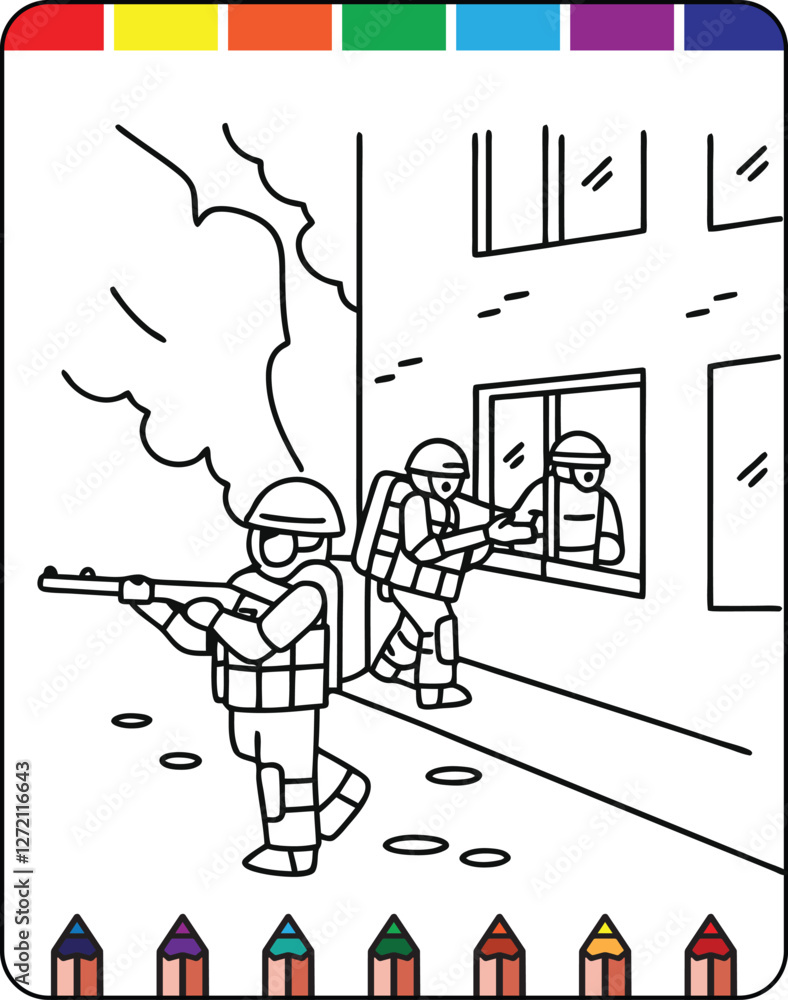 Easy Earthquake Coloring Page for Preschoolers Simple and Engaging ...