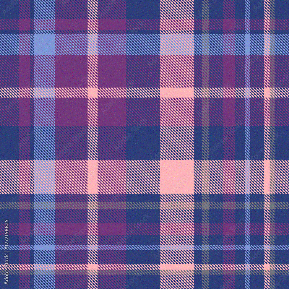 Vibrant Pink and Purple Plaid Fabric Design for Fashion or Textiles ...
