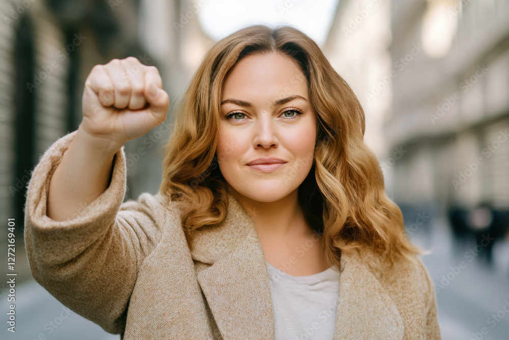 International Womens Day 2025: Accelerate Action. Woman hand gesture ...