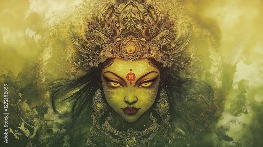 Goddess Durga, a powerful Hindu deity, symbolizes strength, protection ...