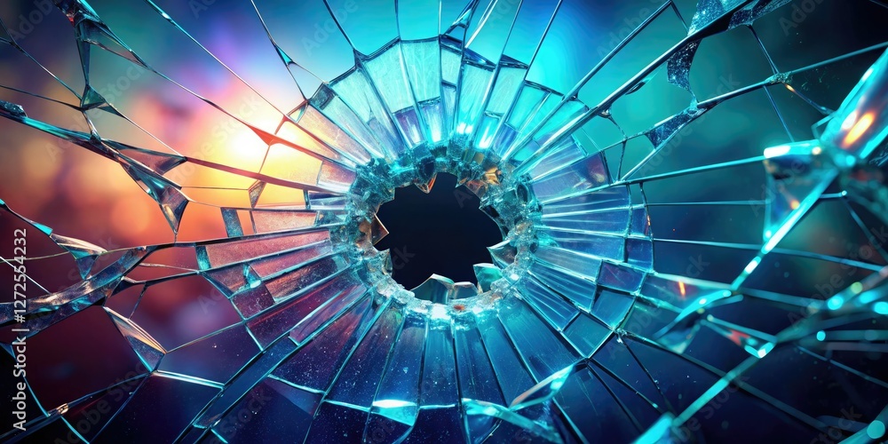 High-resolution 4K render: shattered glass with alpha channel ...