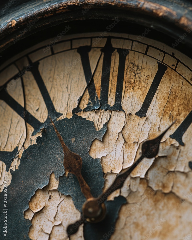 Dementia risk depicted by an old clock face with missing numbers ...