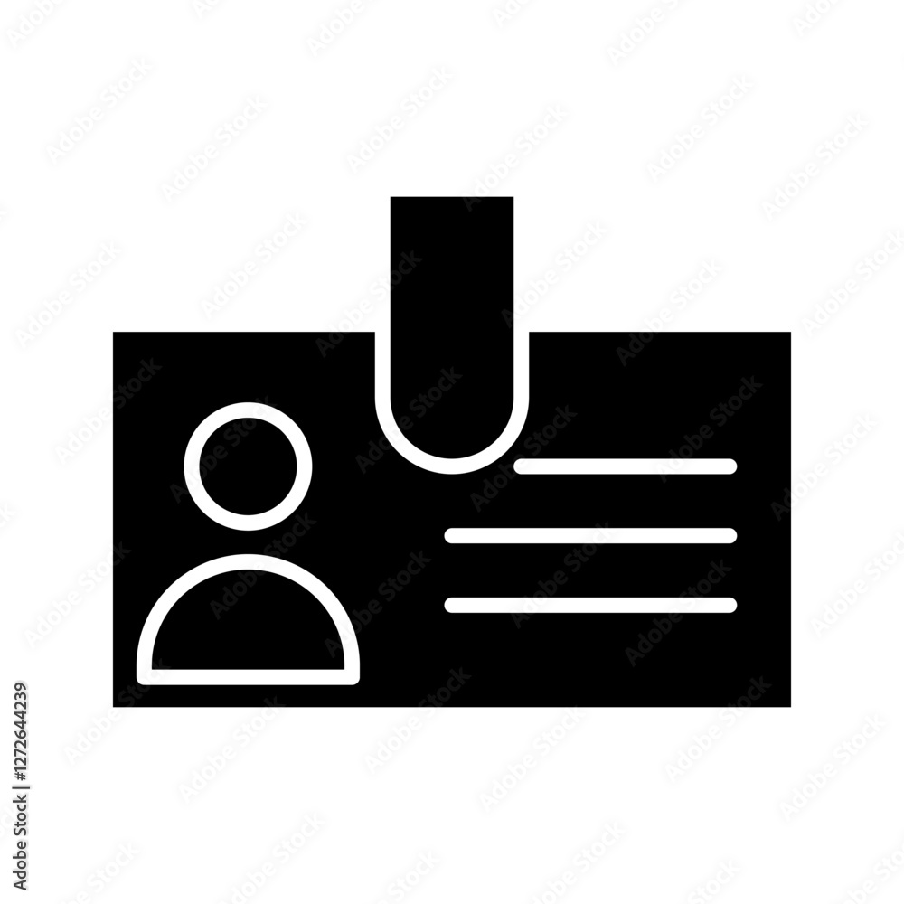 Id card icon vector. National id, identification card, voter id ...