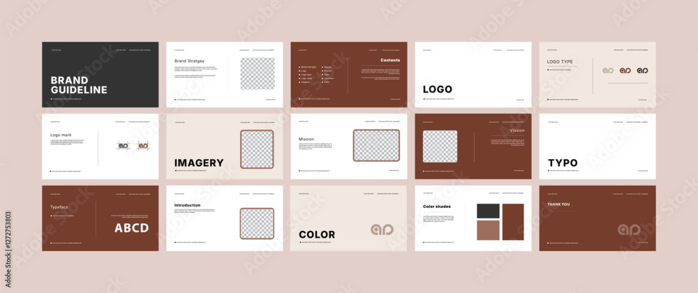 Brand guidelines design template. Brand identity templates. Logo and ...