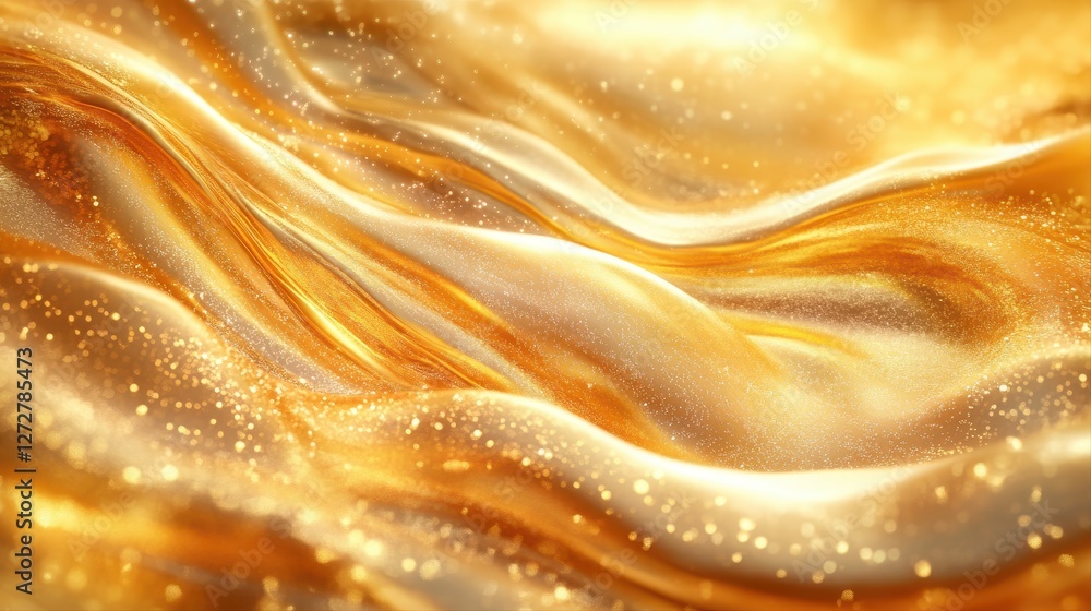 Gold background with wavy pattern and elegant gradient design for ...