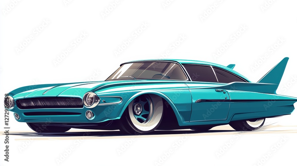 Classic custom car showcase auto show image gallery urban setting side ...