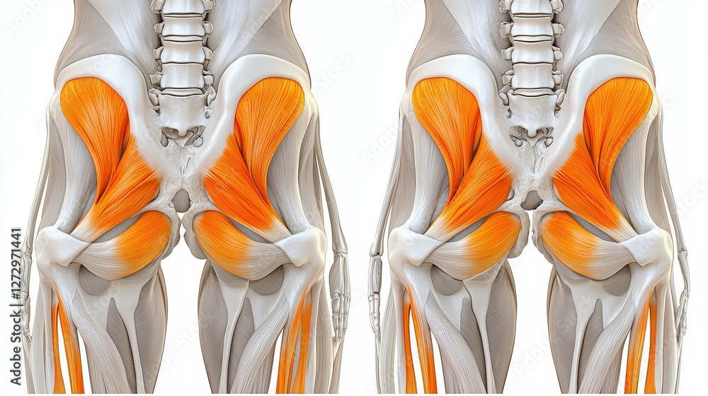 Detailed diagram illustrating human muscles with labels for educational ...