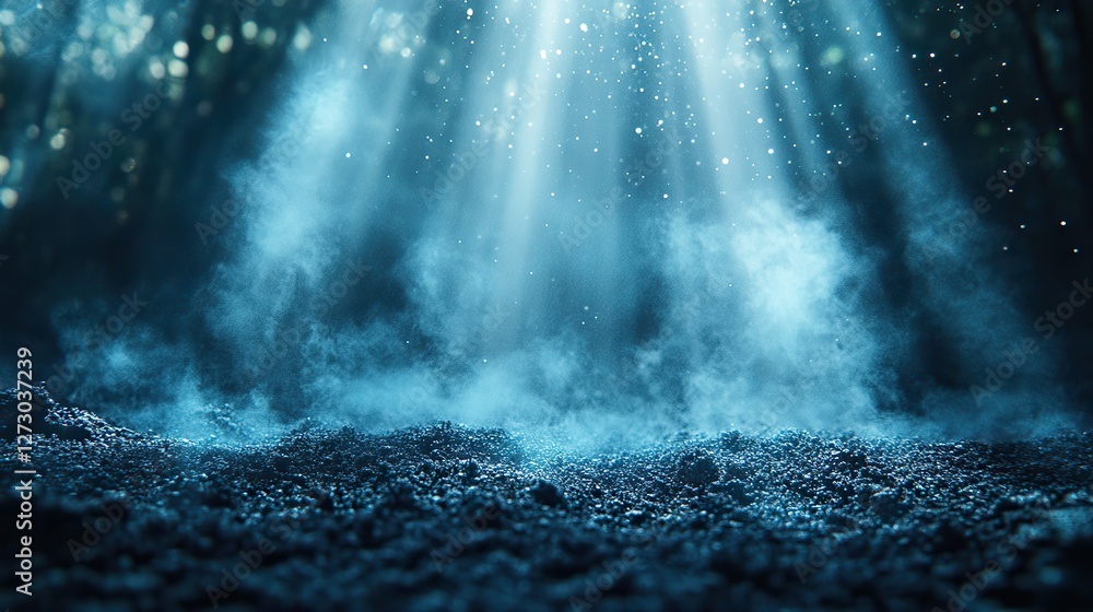 real backlit dust particles floating with authentic lens flare effects ...