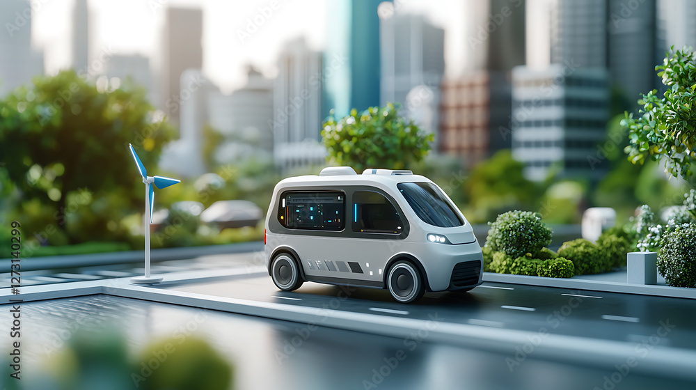Autonomous electric vans transforming smart urban hubs city streets ...