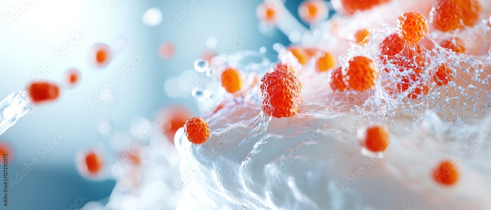 Detailed Close-up View of Abnormal Skin Biopsy Sample Showing Unusual ...