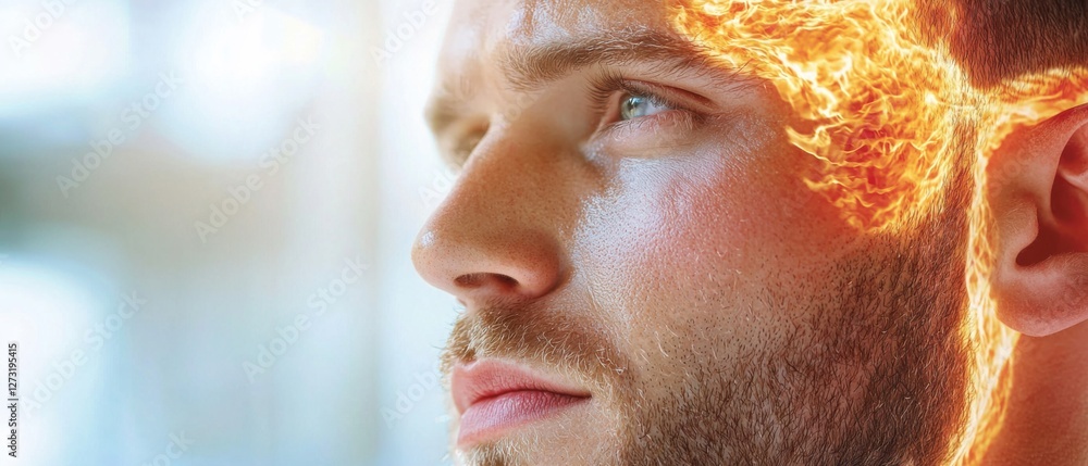 Detailed heat map visualization showcasing the rising skin temperature ...