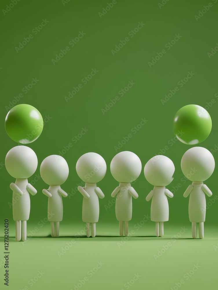 HR management and policy alignment, 3D Blender style, isolated ...