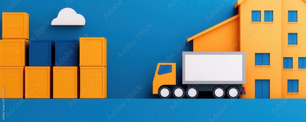 Stylized infographic showcasing the logistics coordination cycle ...