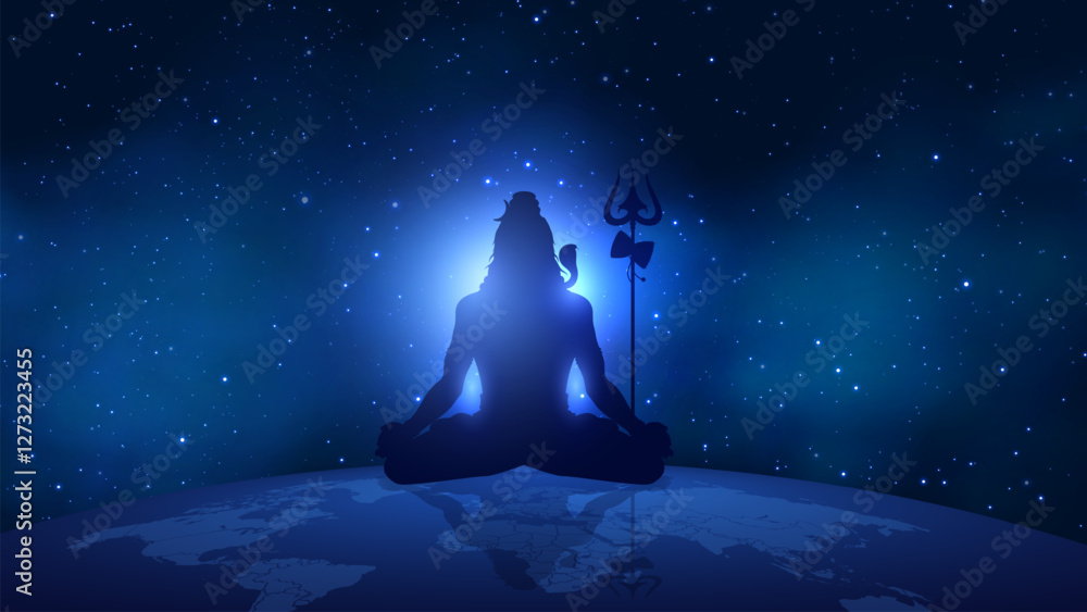 Vector de Stock Happy Maha Shivratri Greeting, Mahashivratri Shiv Background Design. A Hindu ...