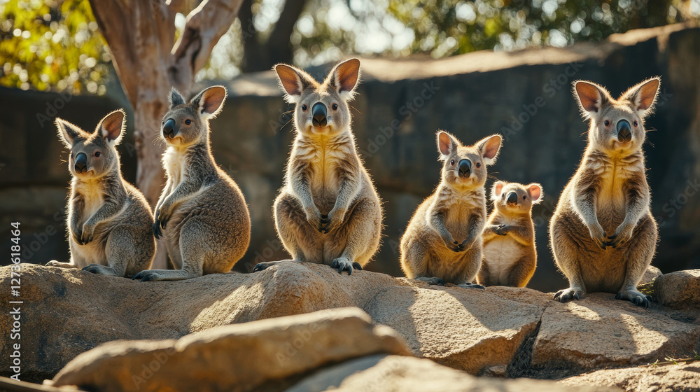 Stock-Illustration „Australian animals, set of isolated cartoon ...