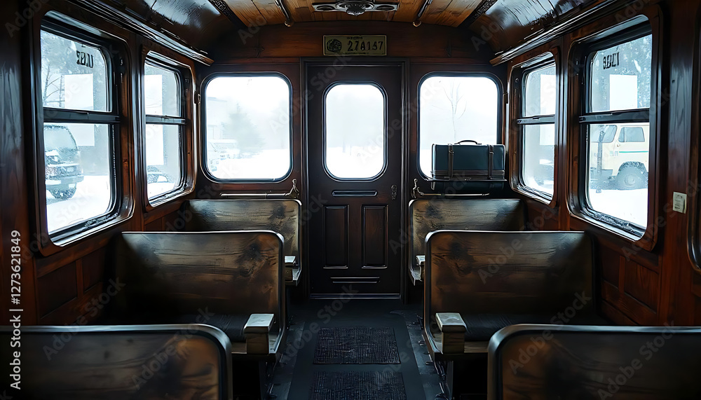 Ilustración de Stock Step Back in Time Vintage Train Carriage with ...