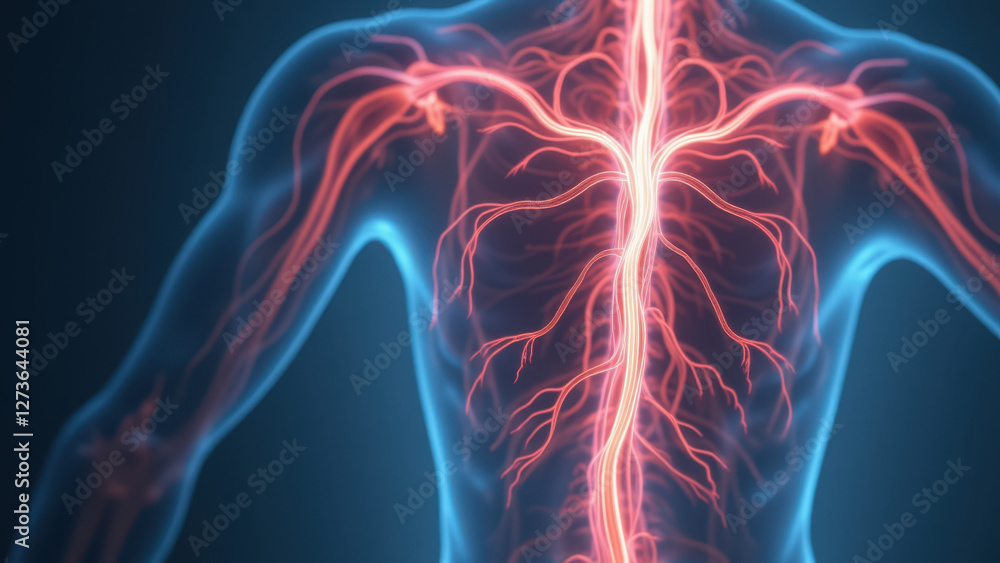 Ilustración de Stock Medical animation illustrating VNS - Vagus Nerve ...