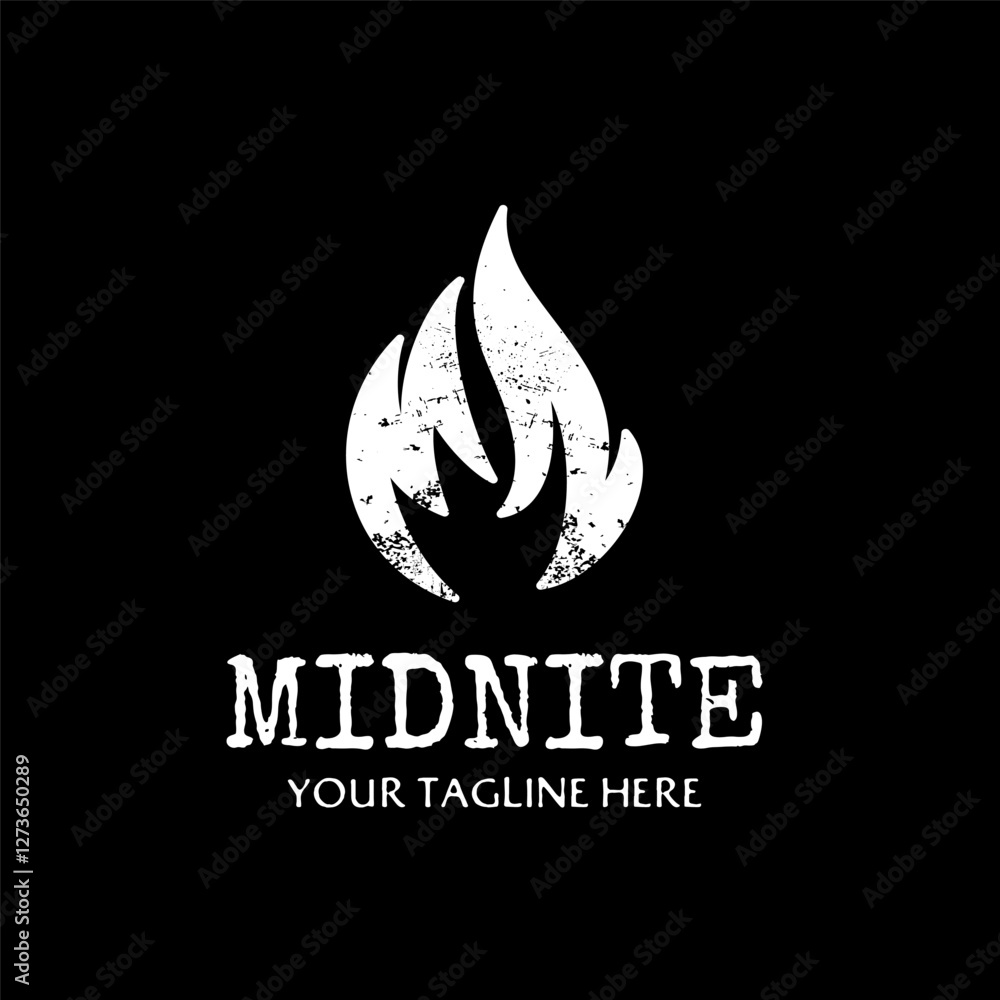 The logo with the word midnite, maps out a bold and bold character with ...
