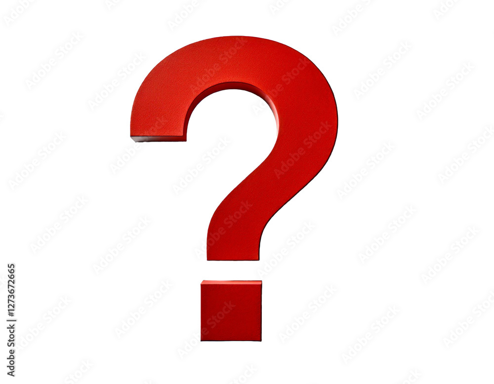 Question mark, isolated, white background, HD, high-quality, realistic ...