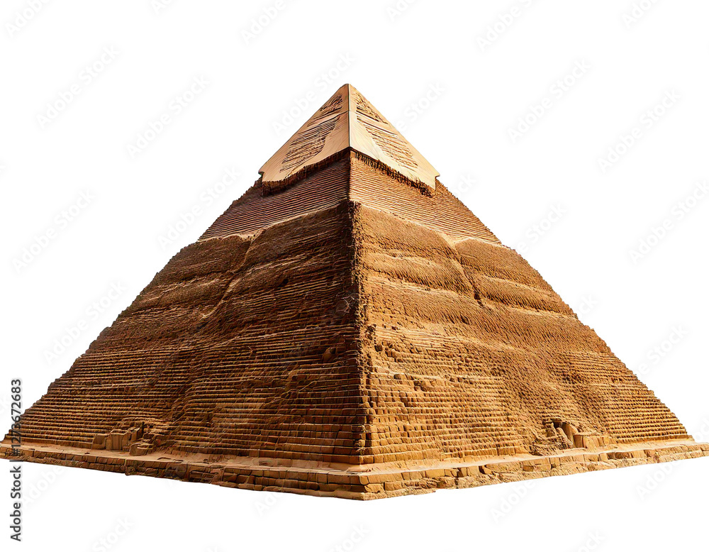 Pyramid from Egypt, white background, HD, high-quality, realistic photo ...