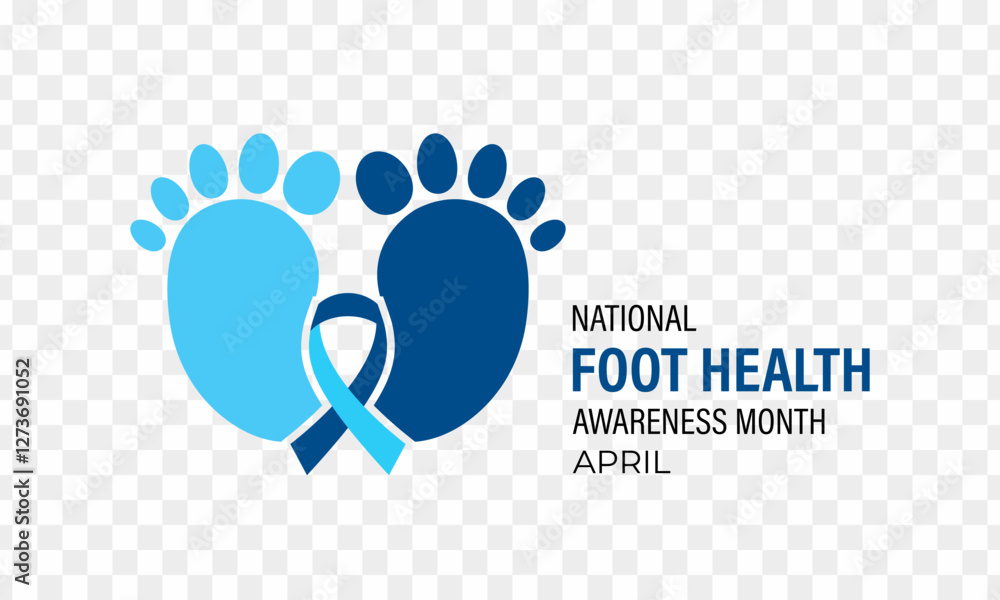 Vector graphic of National Foot Health Awareness Month is april ...